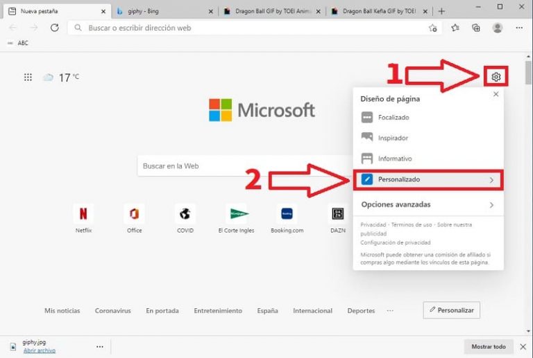 ≫ Como poner un Gif de fondo de pantalla en Microsoft Edge 2025
